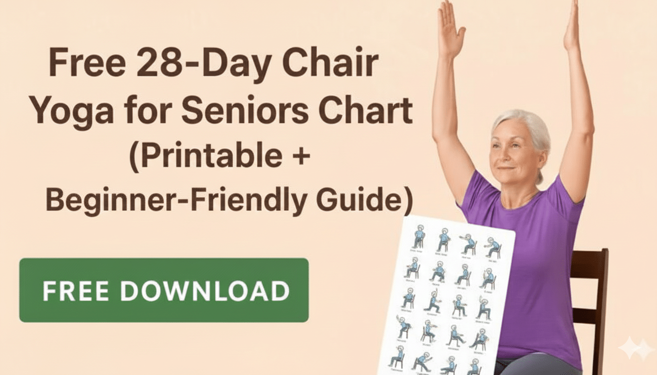FREE 28-Day Chair Yoga for Seniors Chart (Printable & Beginner-Friendly ...