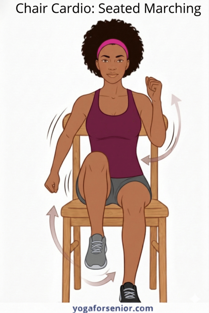 Beginner Chair Cardio Home Workout: 10-Minute Low-Impact Routine for ...